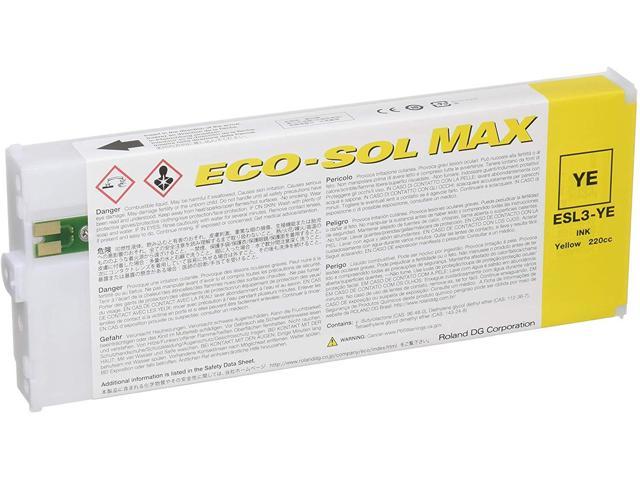 Roland Eco-Sol Max ESL3-YE Solvent Ink Cartridge 220ml Yellow | DoorStepInk