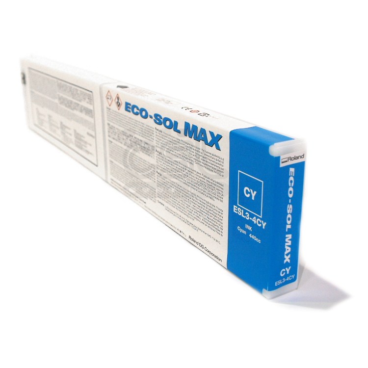 Roland Eco-Sol Max ESL3-4CY Solvent Ink Cartridge 440ml Cyan | DoorStepInk