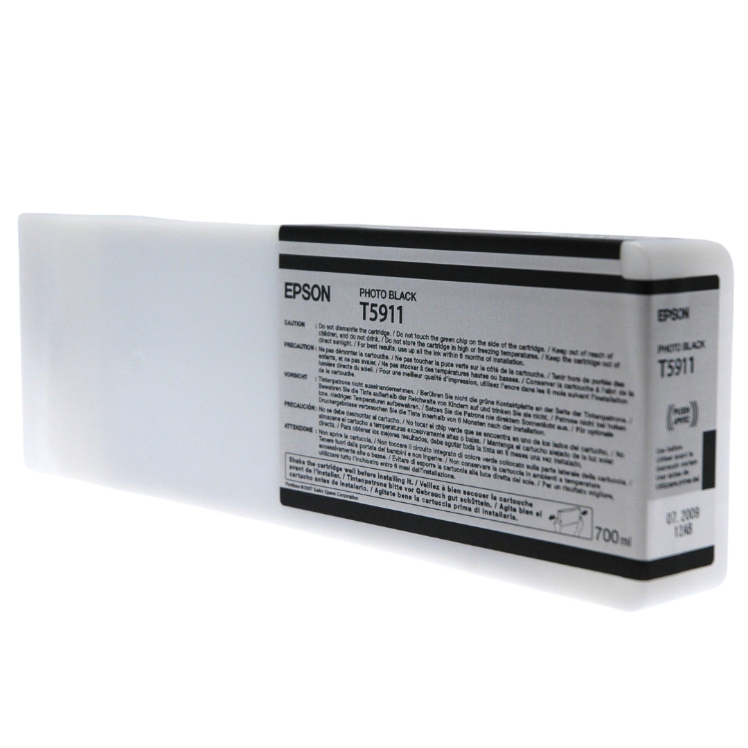 Genuine Epson T5911 Photo Black UltraChrome K3 Ink Cartridge, T591100 ...