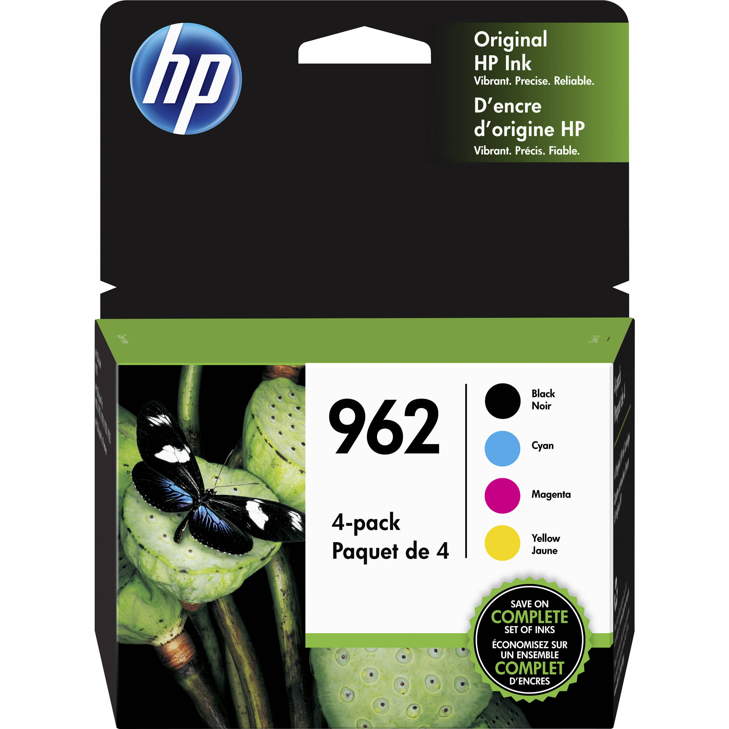 Original HP 962 Black, Cyan, Magenta, Yellow Ink Cartridge-4 Pack ...
