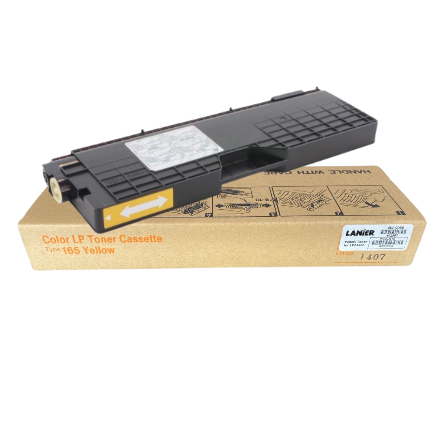 Original Ricoh TYPE 165 High Yield Yellow Toner Cartridge, 402567 ...