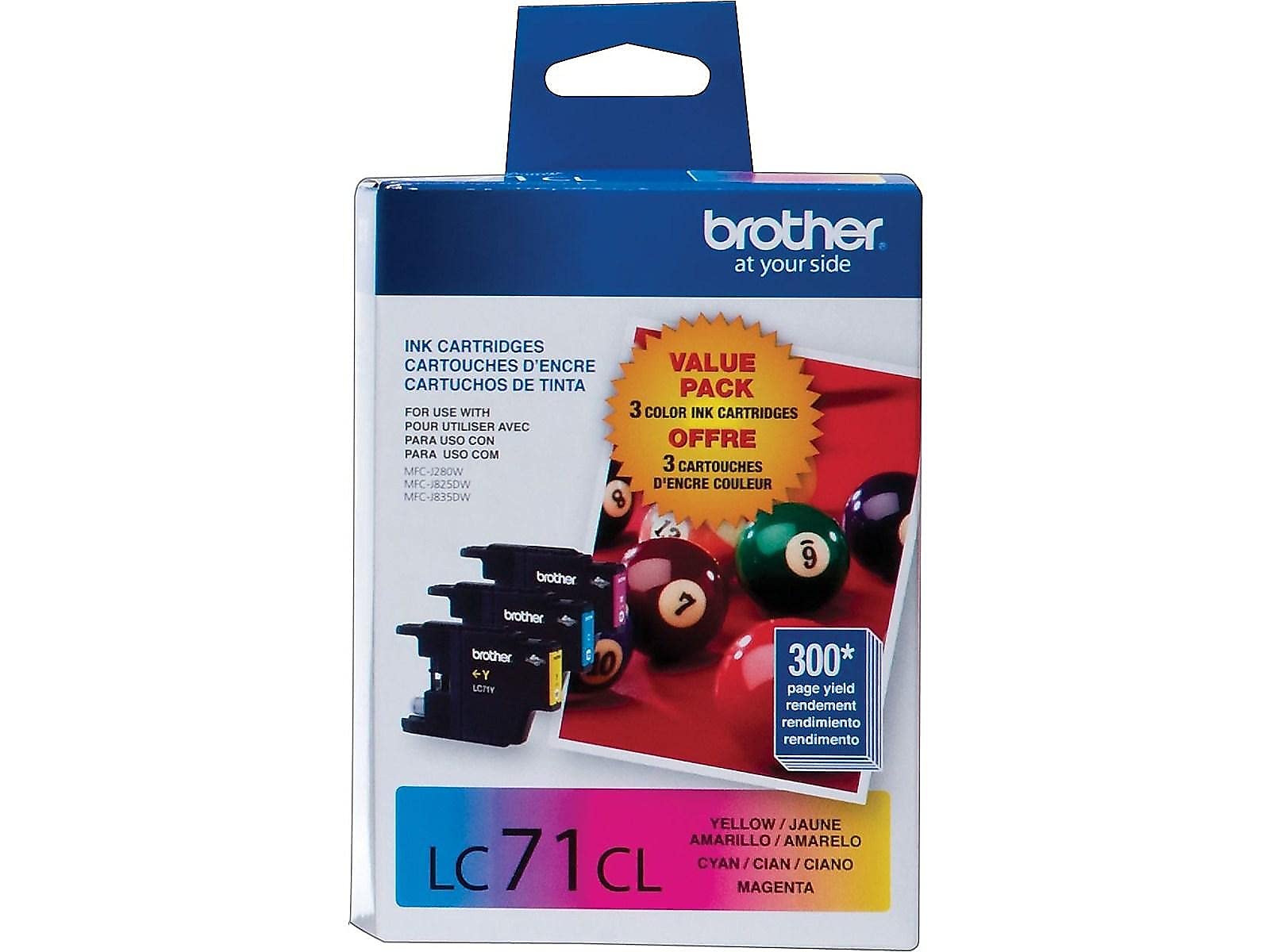 Original Brother LC71 Cyan, Magenta and Yellow Ink Cartridges ( 3 Pack ...