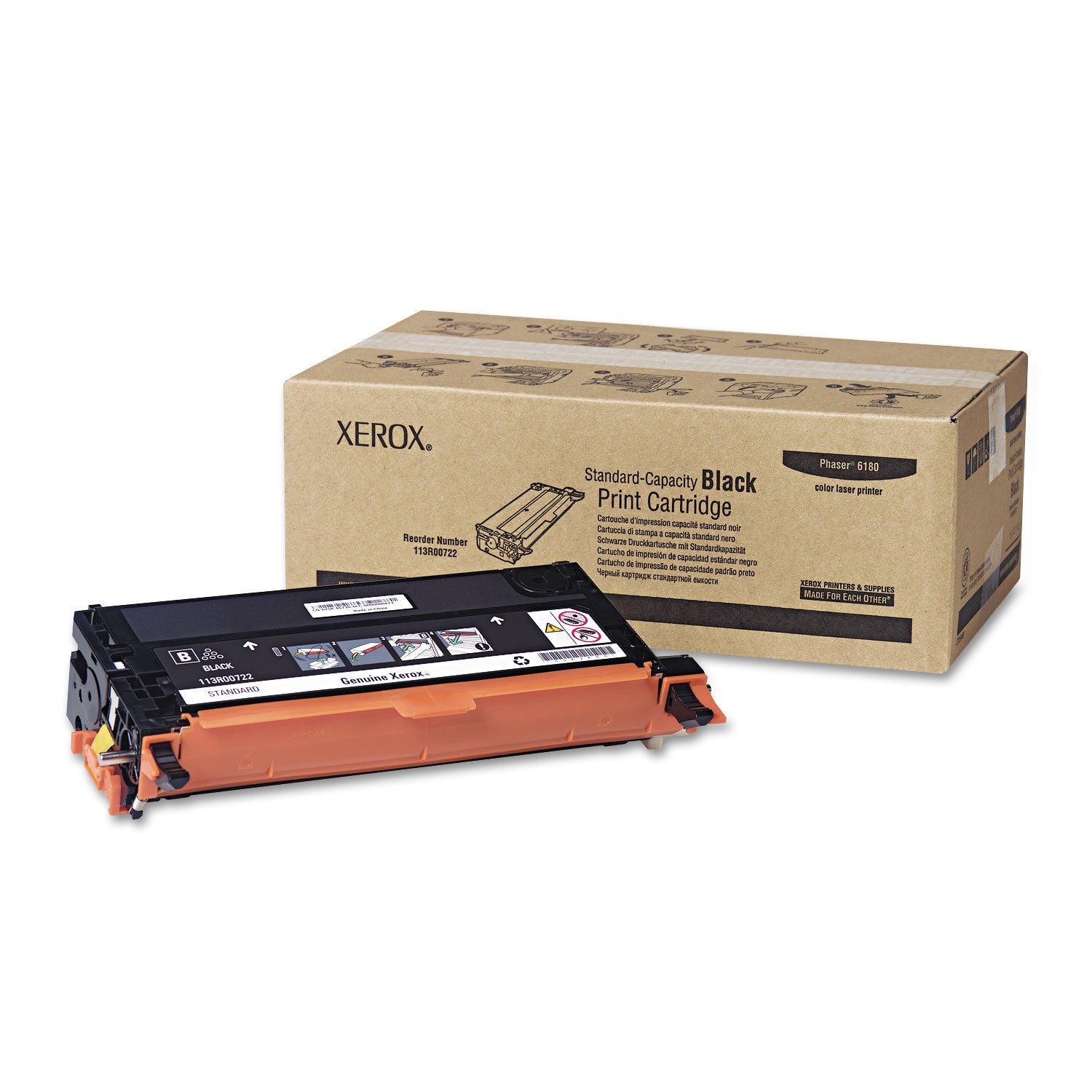Xerox Phaser 6180 (113R00726) Black Standard Yield Toner Cartridge ...