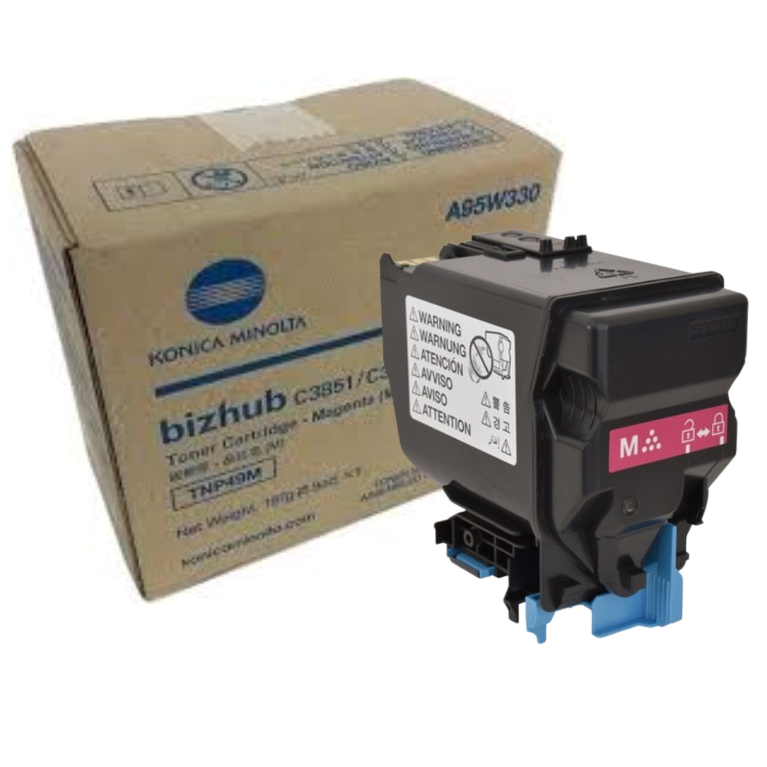 Original Konica Minolta TNP49M High Yield Magenta Toner Cartridge, A95 ...