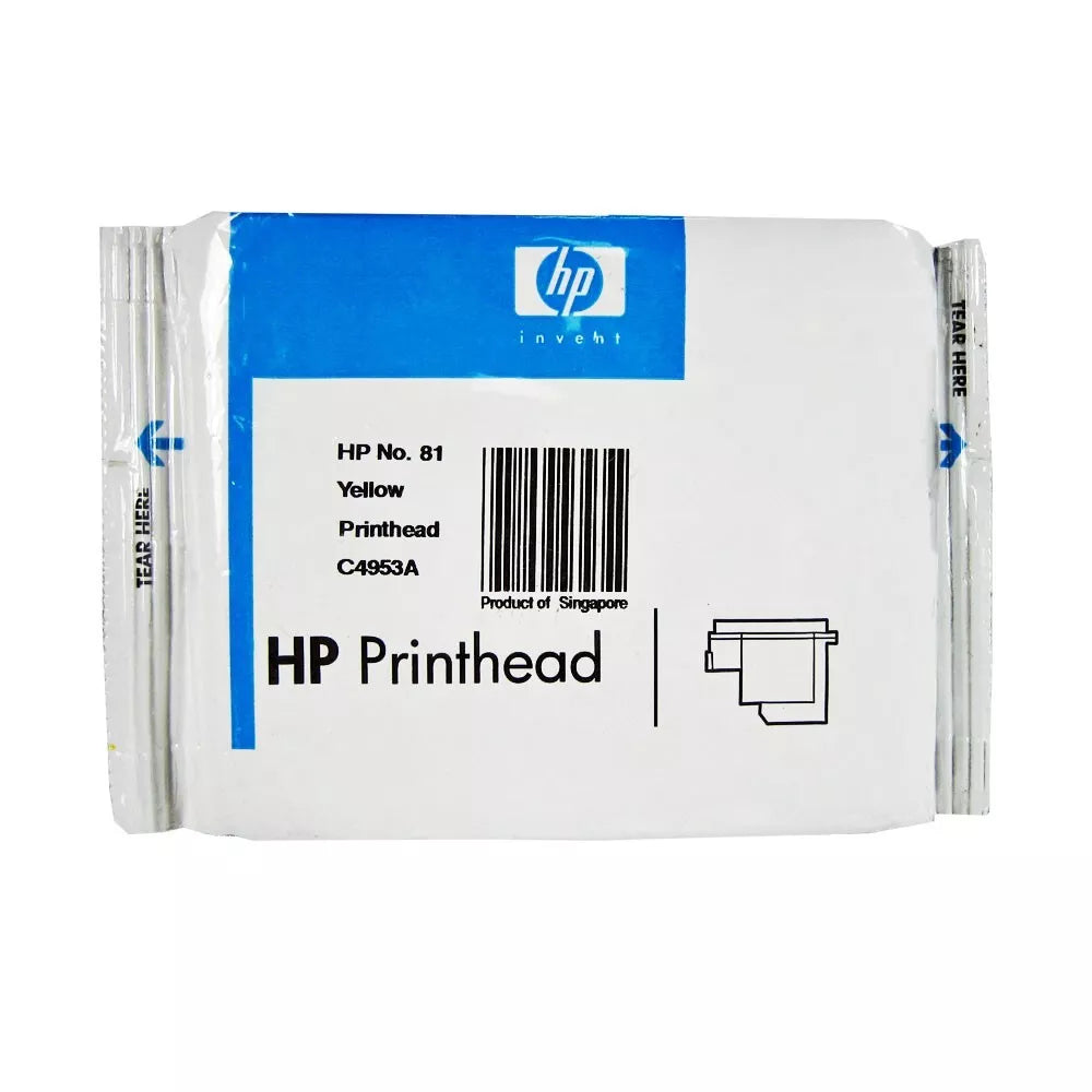 Genuine HP 81 Yellow Printhead ONLY DesignJet Ink Cartridge, C4953A ...