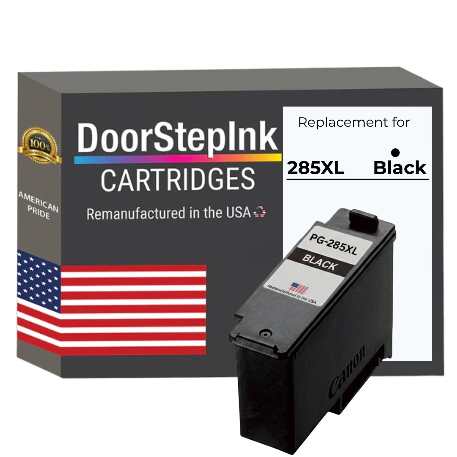 DoorStepInk Brand for Canon 285XL Black Remanufactured in the USA Ink