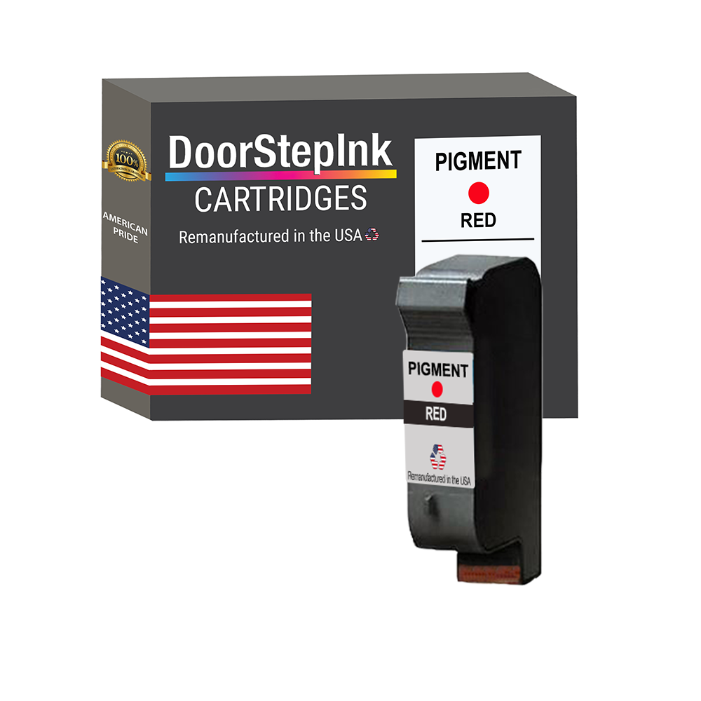 DoorStepInk TIJ Pigment Red Ink Cartridge Made in the USA