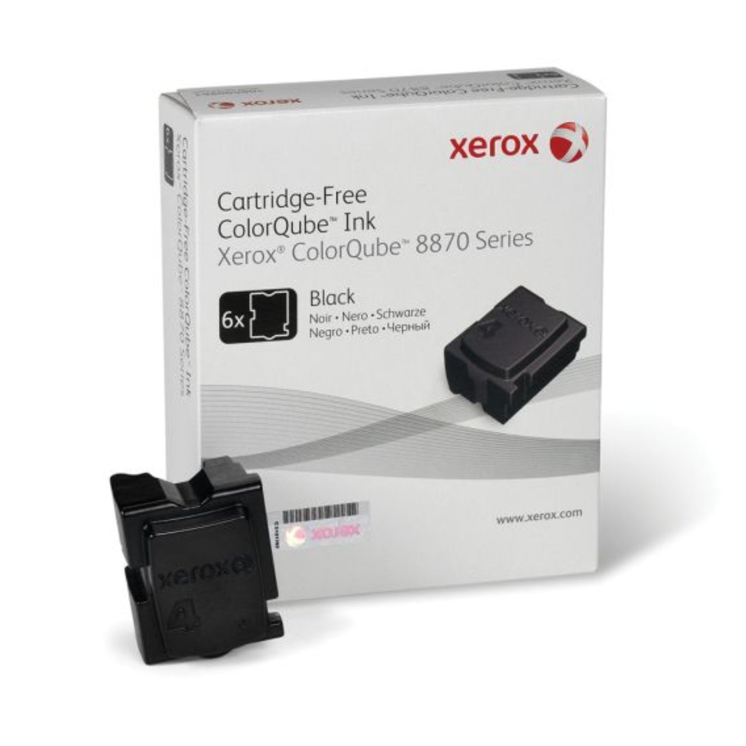 Genuine Xerox ColorQube 8870 / 8880 Black Solid Ink Pack (6 Sticks),10 ...