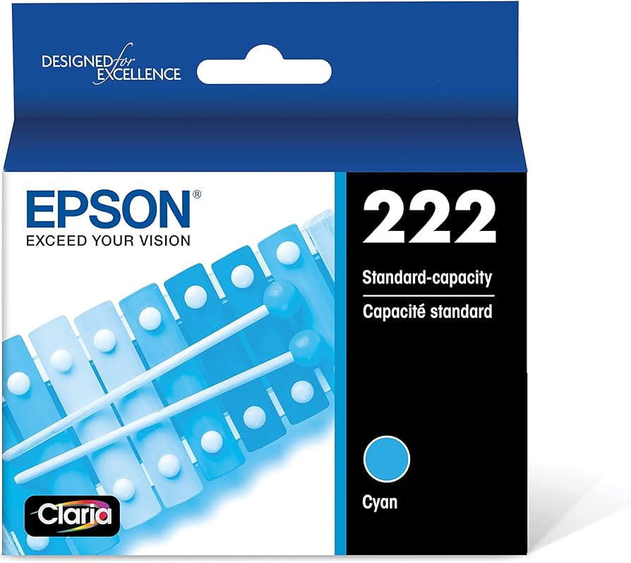 Epson 222 Cyan Ink Cartridges, T222220-S | DoorStepInk