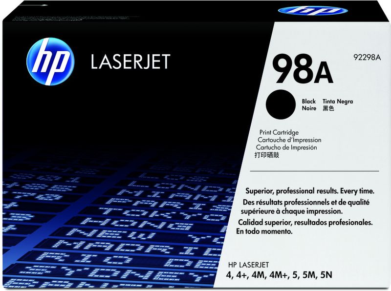HP 98A Black Laser Toner Cartridge, 92298A | DoorStepInk