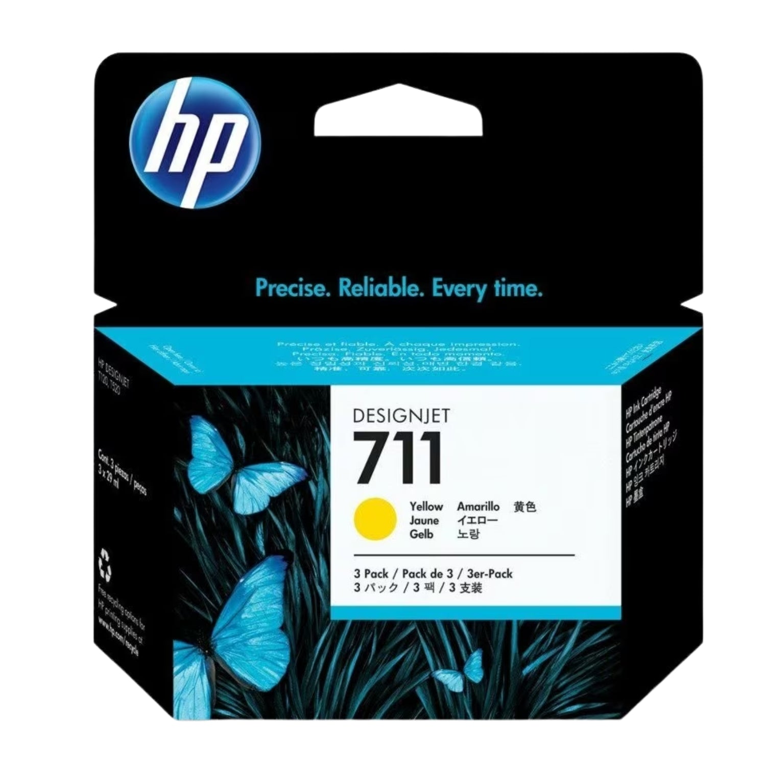 Original HP 711 29-ml (CZ132A) Yellow DesignJet Ink Cartridge | DoorStepInk