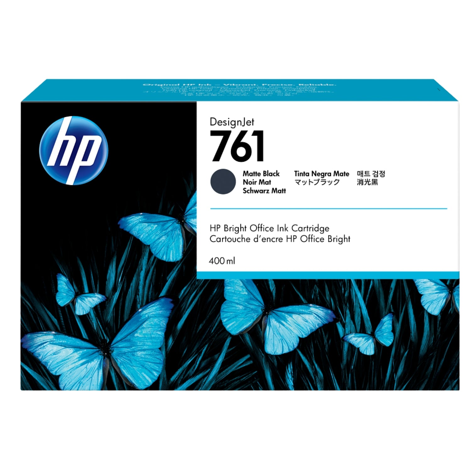 HP 761 400mL (CM991A) Matte Black Ink Cartridge | DoorStepInk