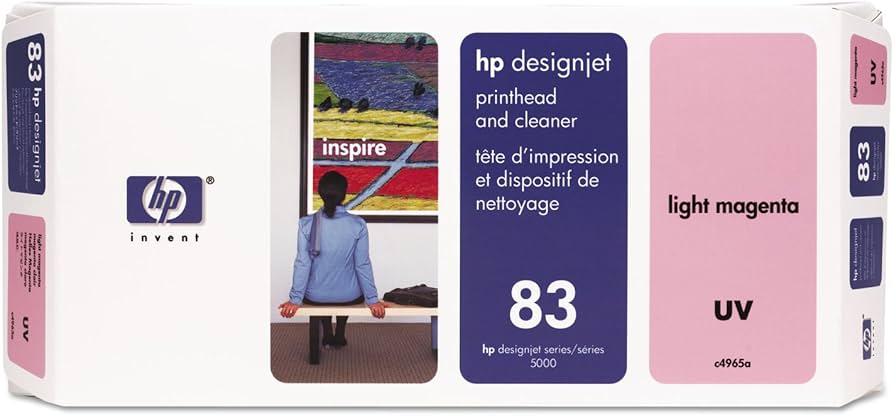HP 83 Light Magenta DesignJet UV Printhead and Printhead Cleaner, C496 ...