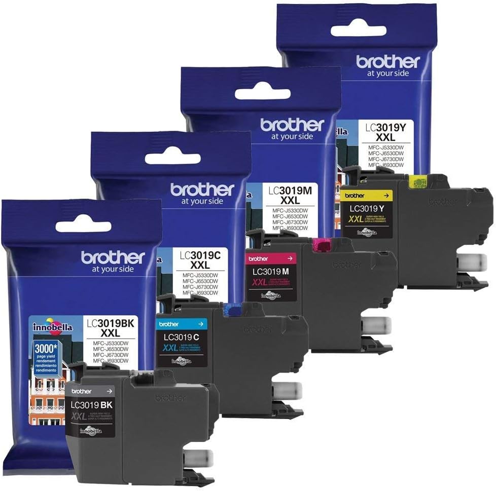 Genuine Brother LC3019 Super High Yield Color Ink 4-Pack | DoorStepInk