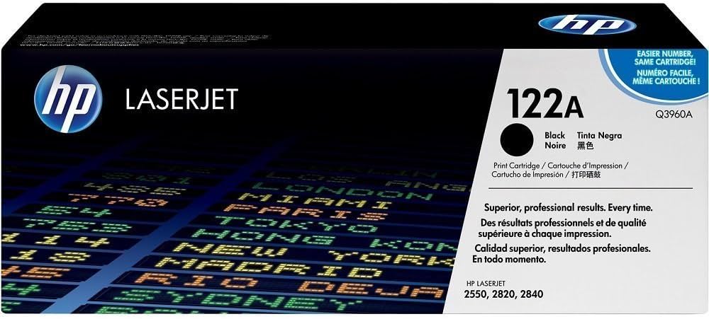 Original HP 122A Standard-Yield Black Toner Cartridge, Q3960A | DoorStepInk