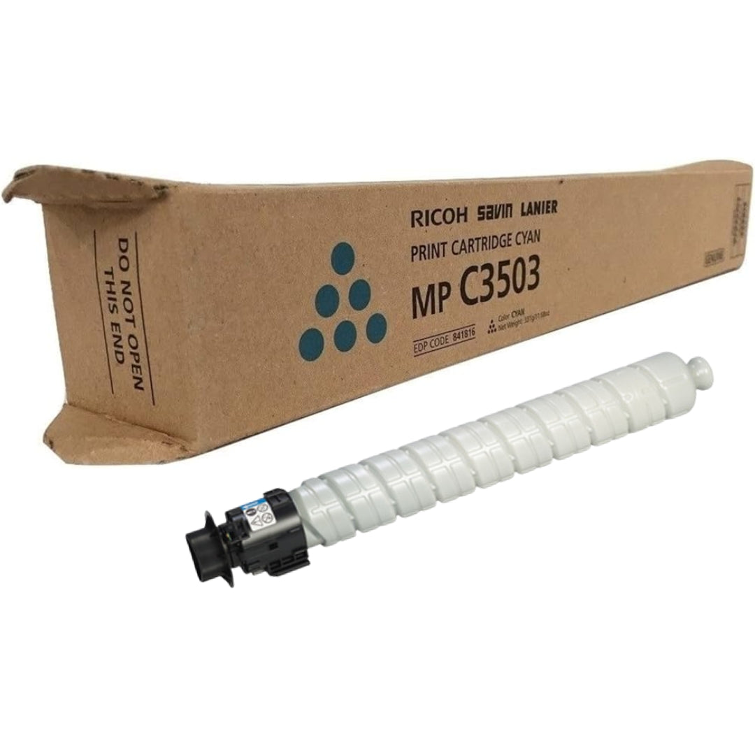 Genuine Ricoh MP C3503 Standard-Yield Cyan Toner Cartridge, 841816 ...