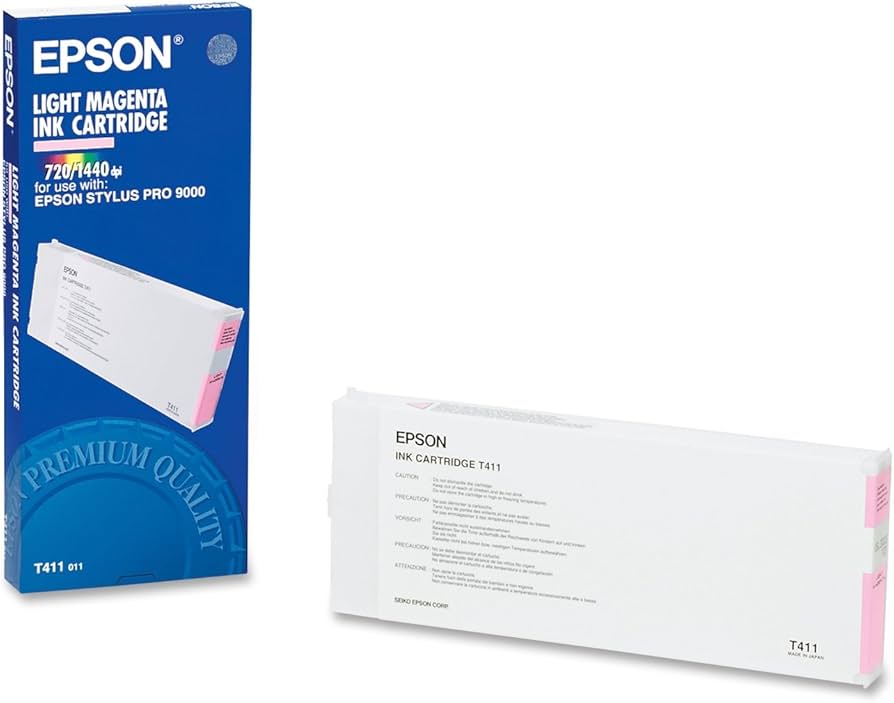 Genuine Epson T411 220ml Standard Yield Light Magenta Ink Cartridge, T ...