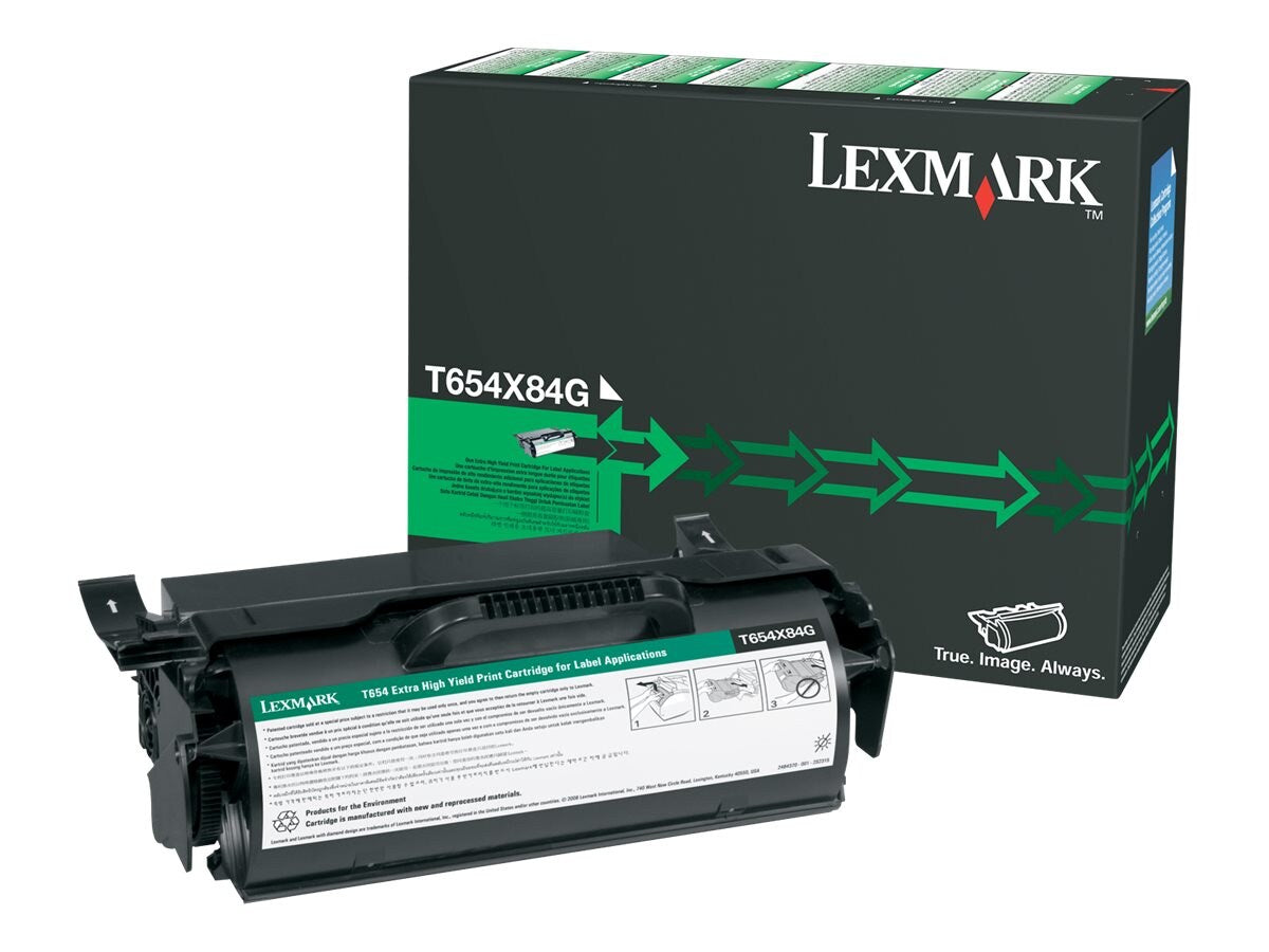 Genuine Lexmark T654/T656 Extra High Yield Black Toner Cartridge, T654 ...