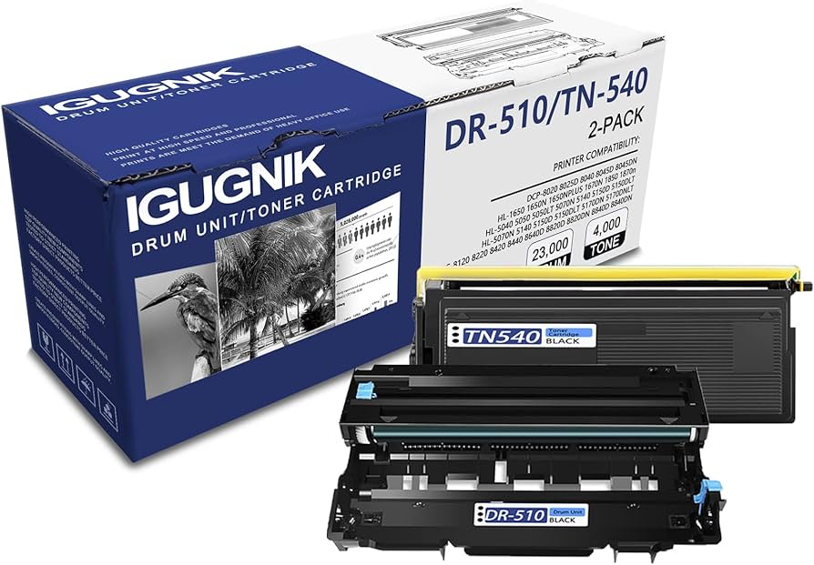 Genuine Brother TN-540 and DR-510 Combo Drum Unit & Toner Cartridge ...