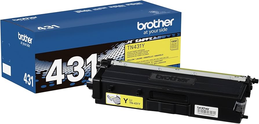 Brother TN431 Standard-Yield Yelow Toner Cartridge, TN431Y | DoorStepInk