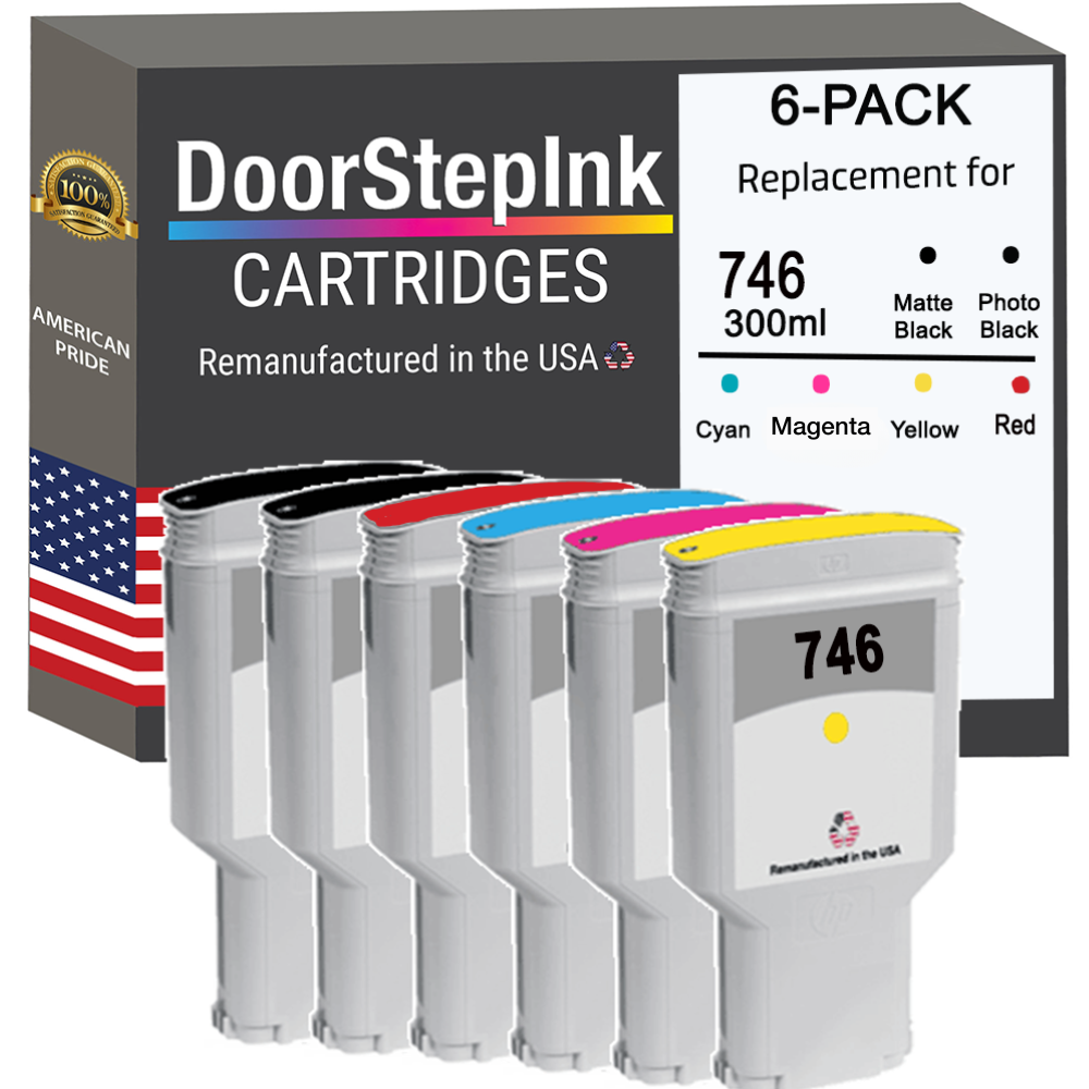 Replacement HP 746 300mL 6-Pack Ink Cartridges-Save Up to 70% | DoorStepInk