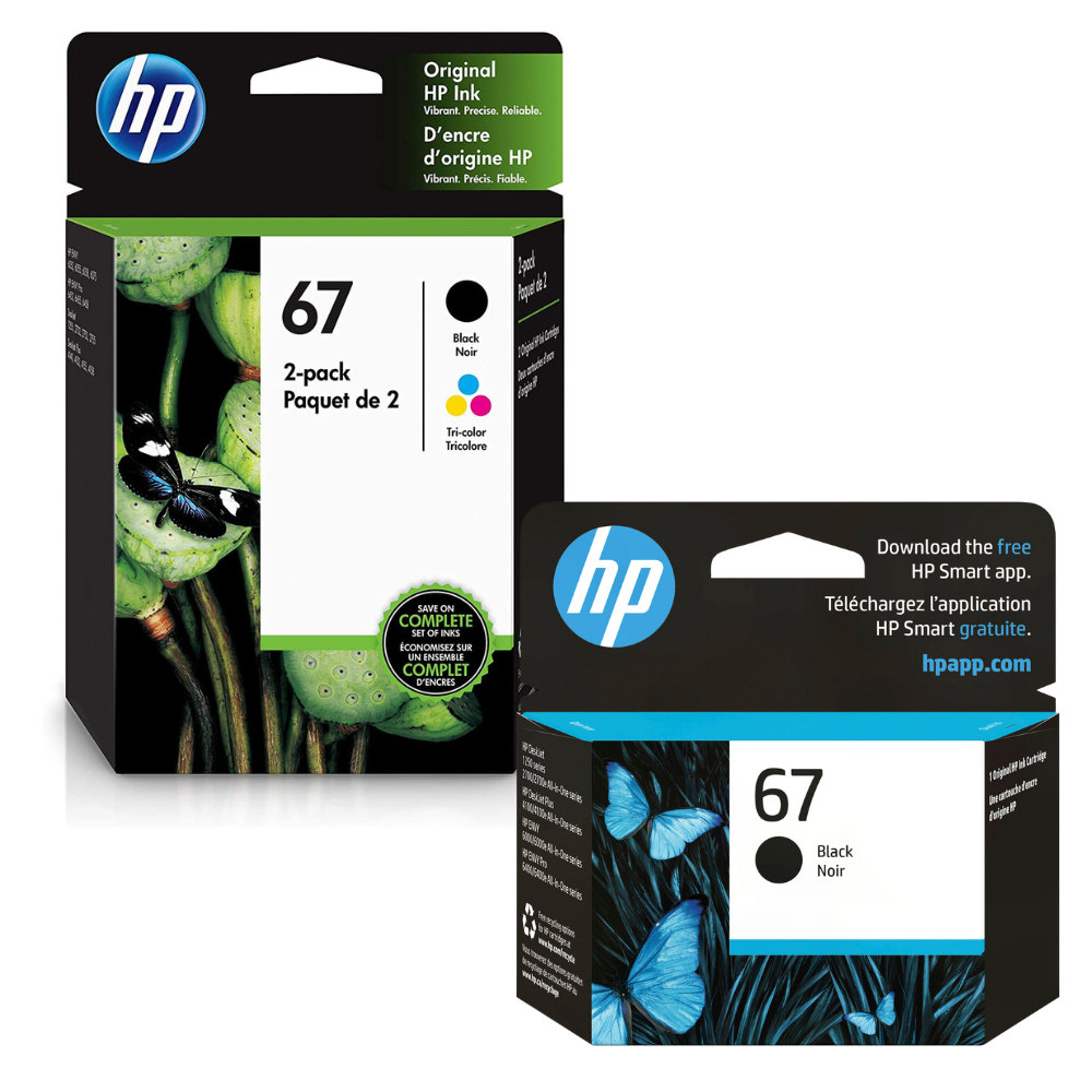 Original HP 67 2 Black and 1 Color Ink Cartridge-3 Pack | DoorStepInk