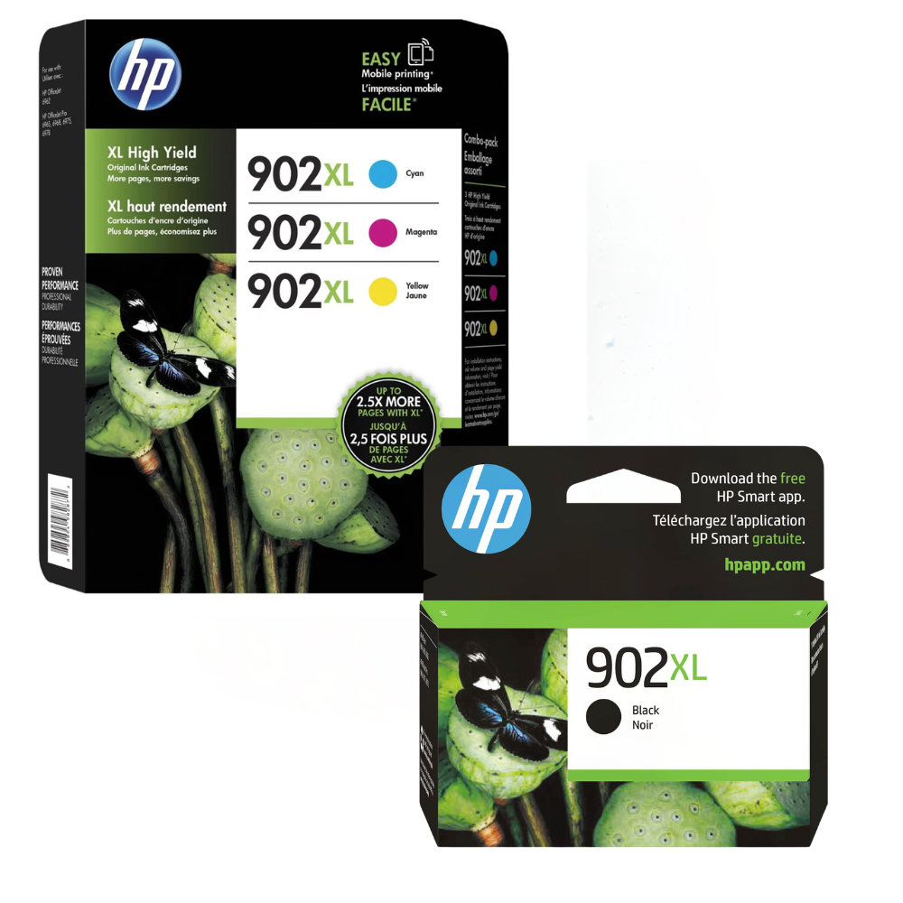 Original HP 902XL Black, Cyan, Magenta & Yellow Ink Cartridge | DoorStepInk