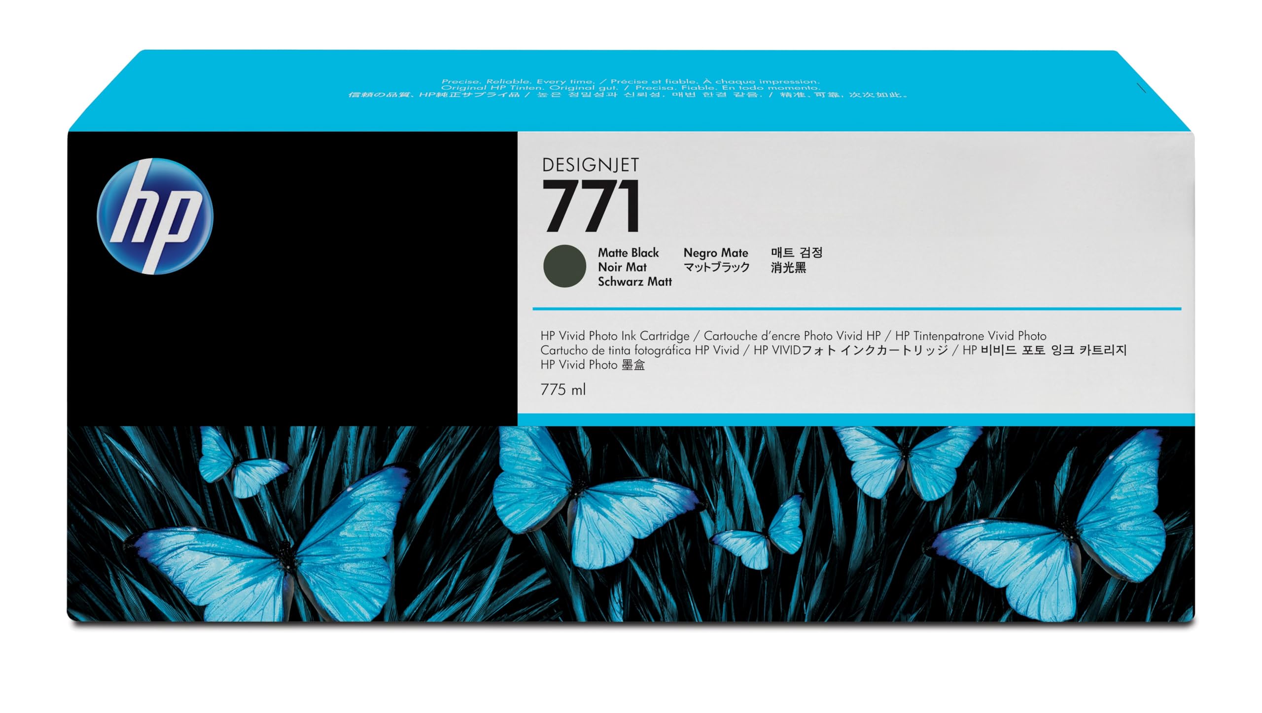 Original HP 771 775ml Standard-Yield Matte Black DesignJet Ink Cartrid ...