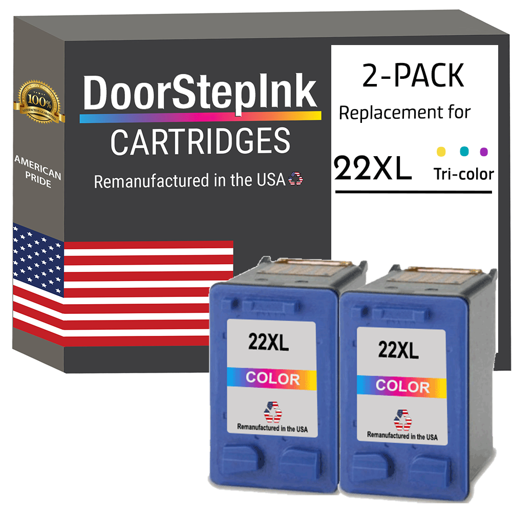 Remanufactured HP 22XL Color Ink Cartridge-Twin Pack | DoorStepInk