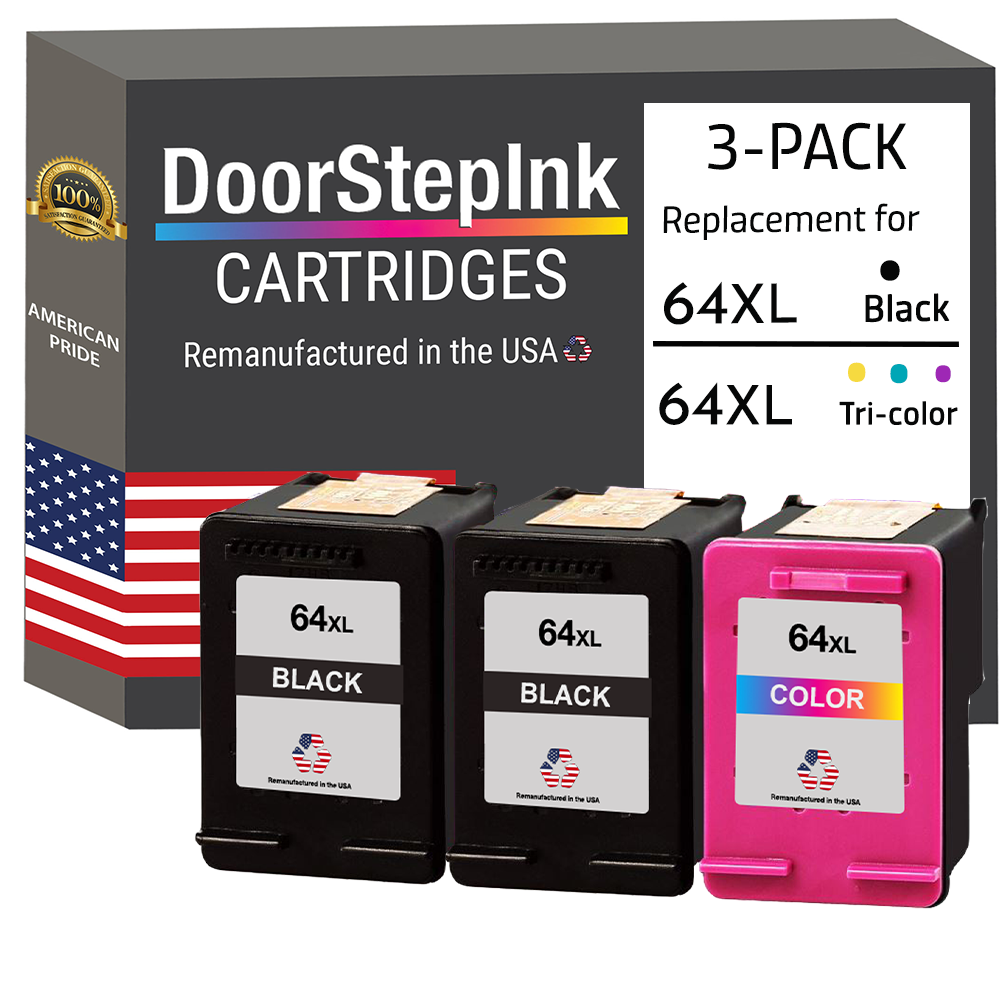 HP 64XL (N9J92AN) & Color (N9J91AN) Ink | Replacement HP Ink | DoorStepInk