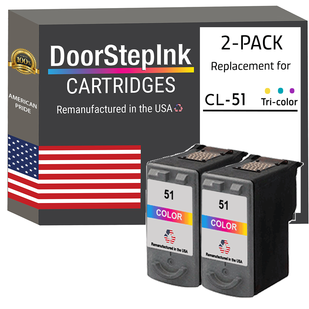DoorStepInk Brand for Canon CL-51 Color Remanufactured in the USA Ink