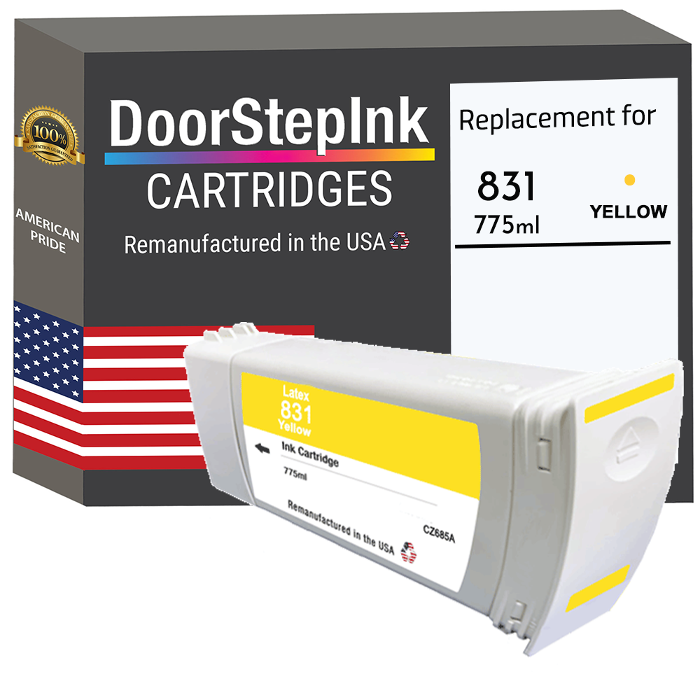 HP 831 Latex Yellow High Quality Remanufactured in the USA 775-ml Ink ...
