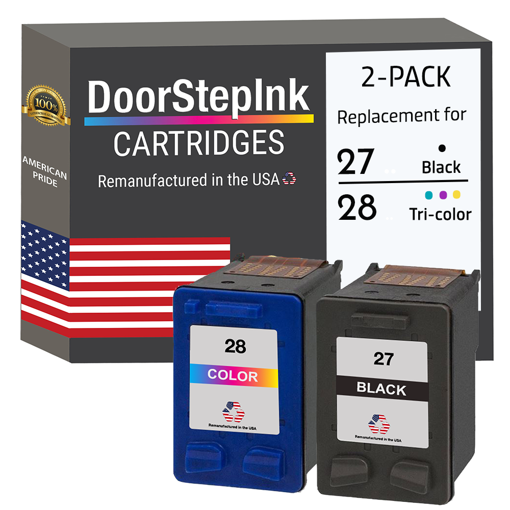 Remanufactured HP 27 Black / 28 Color Ink Cartridge- Combo Pack | DoorStepInk