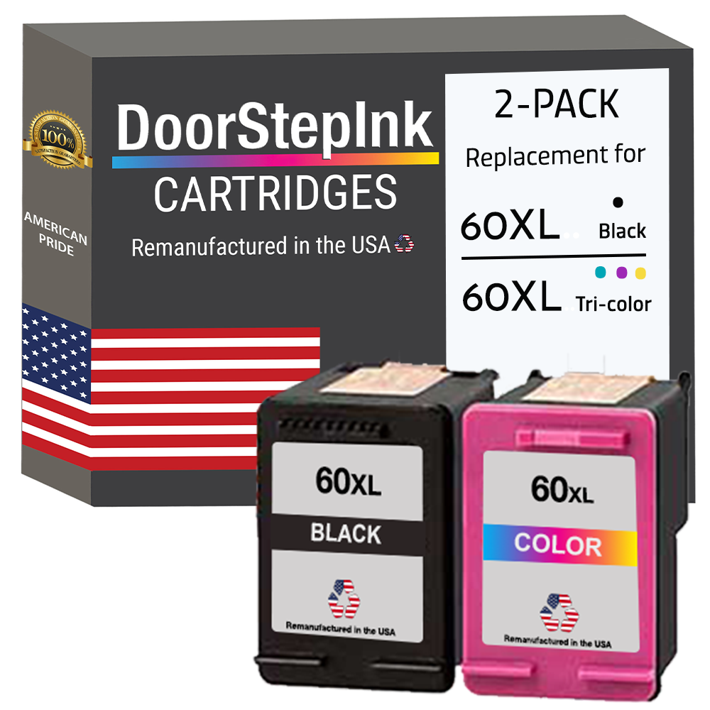 HP 60XL (CC641WN) Black & Color (CC644WN) Ink- Combo Pack | DoorStepInk
