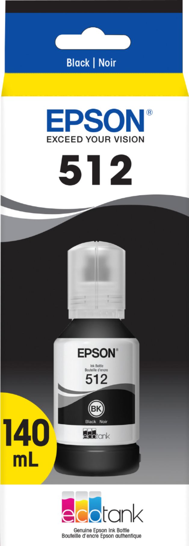 Original Epson 512 EcoTank Black Ink Bottle,T512020-S | DoorStepInk
