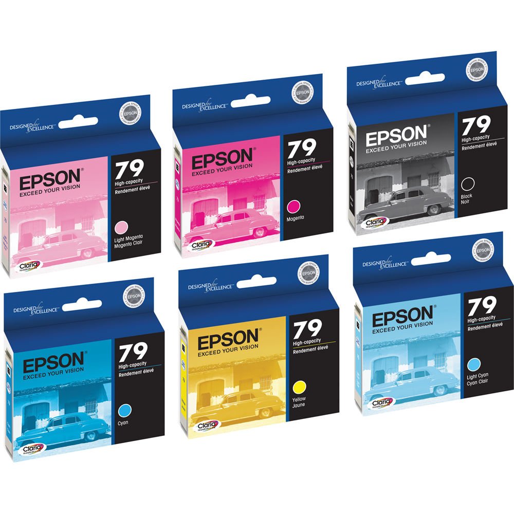 Original Epson 79 Black and Color (6 Pack) Ink Cartridges | DoorStepInk