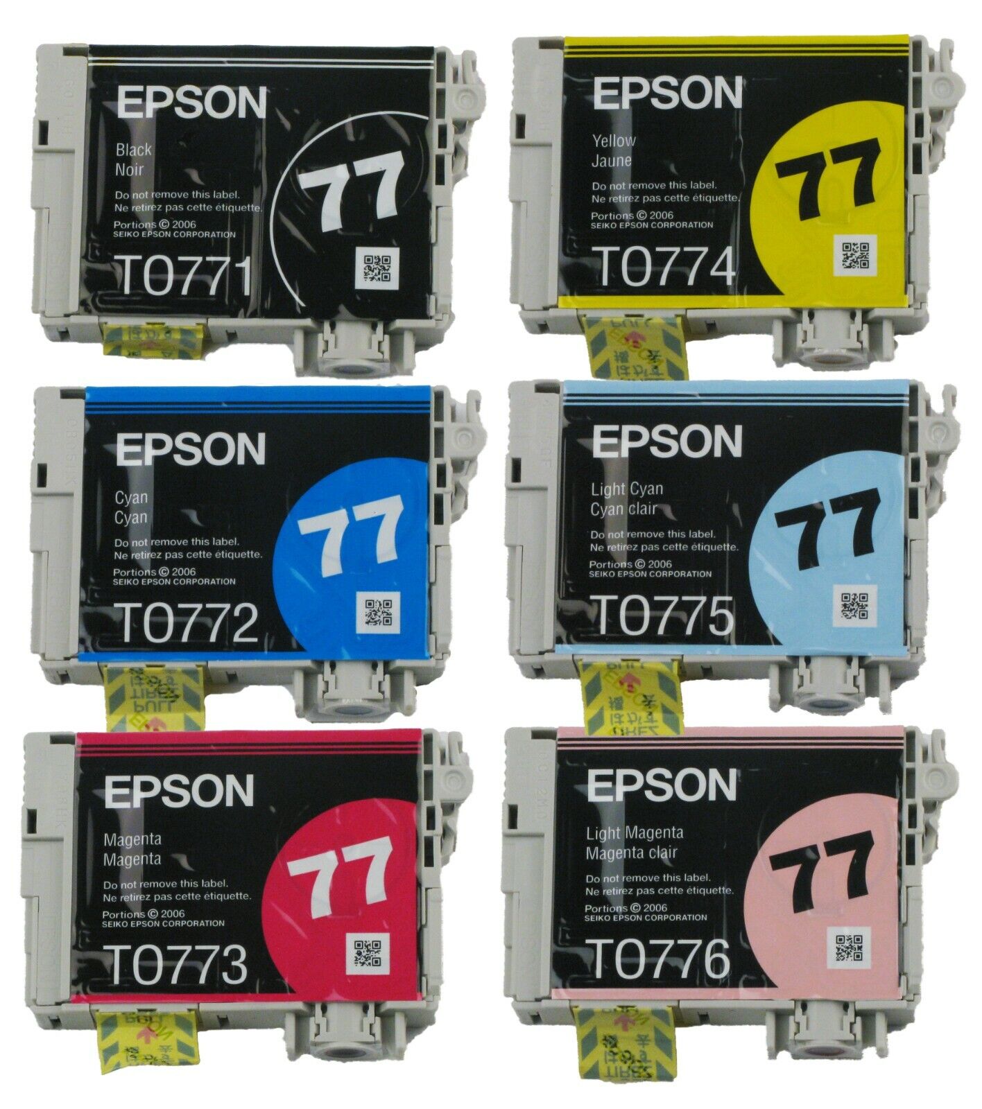 Original Epson 77 Black and Color (6 Pack) Ink Cartridges | DoorStepInk