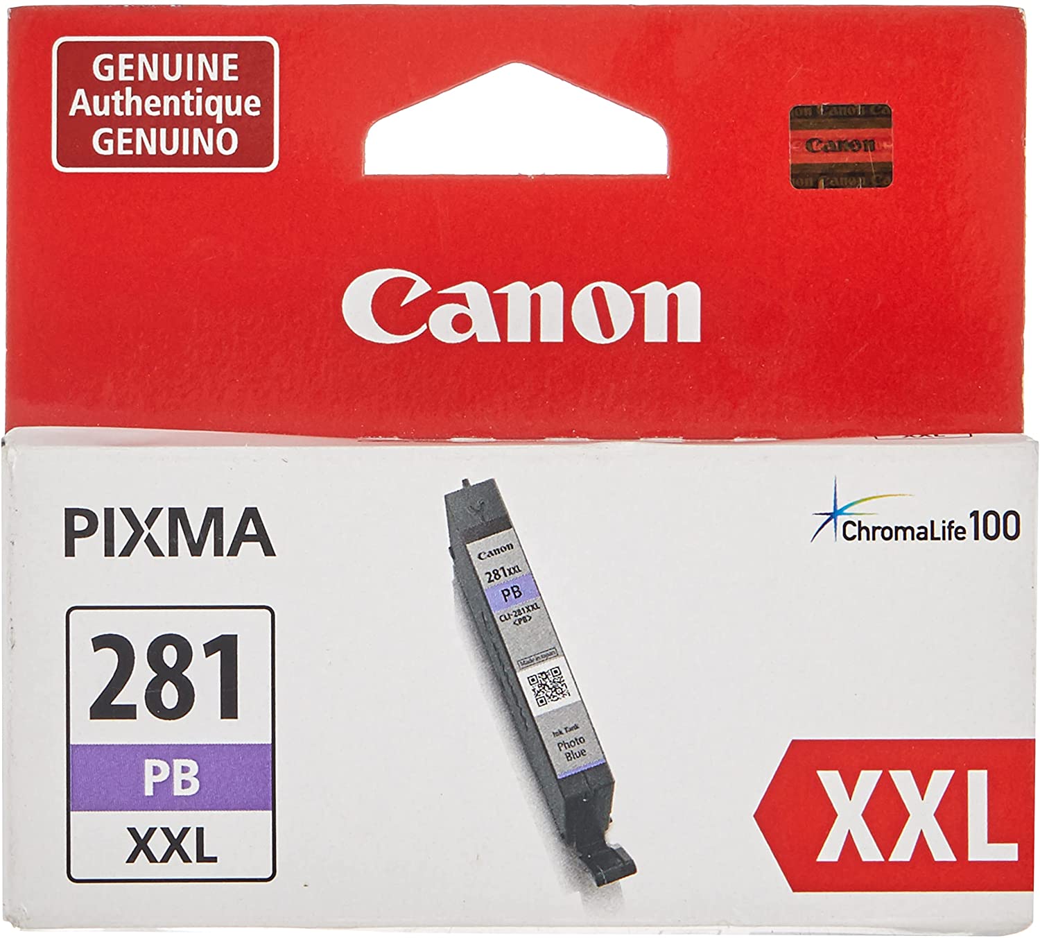 Original Canon CLI-281XXL Extra High Yield Photo Blue Ink Cartridge ...