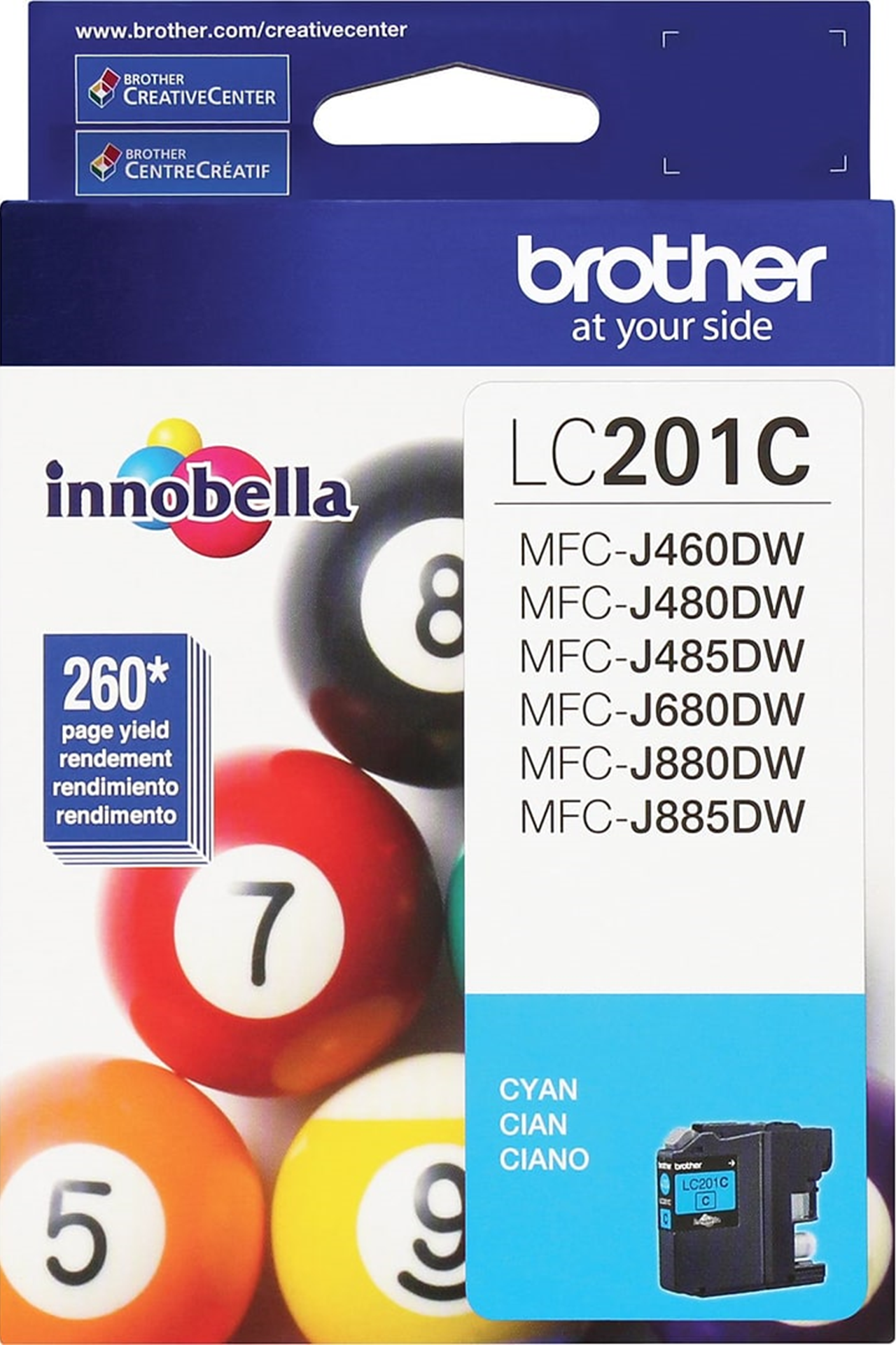 New Genuine Brother LC201 Cyan Ink Cartridges | DoorStepInk