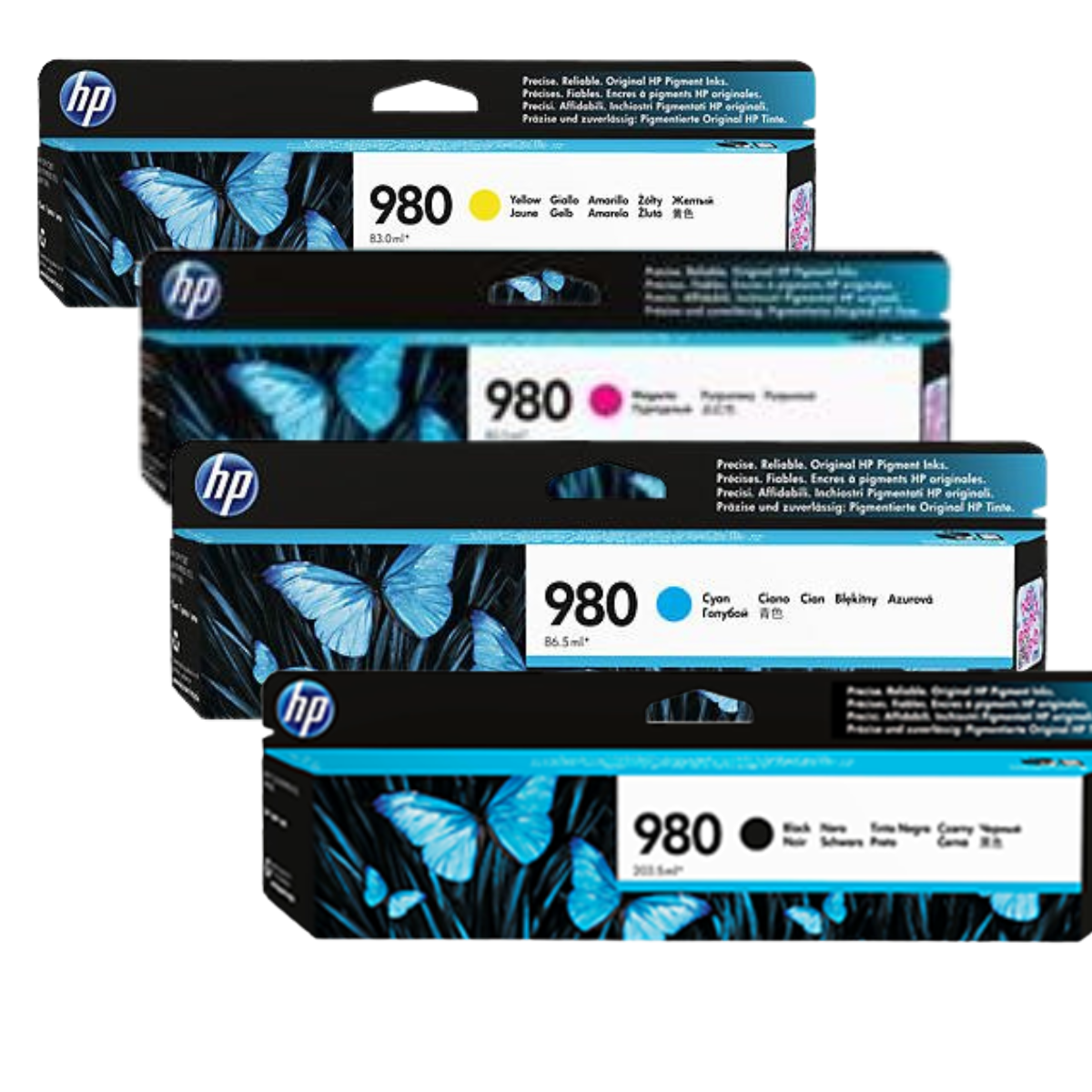 HP 980 Black and Color Ink Cartridges- 4 Pack | DoorStepInk