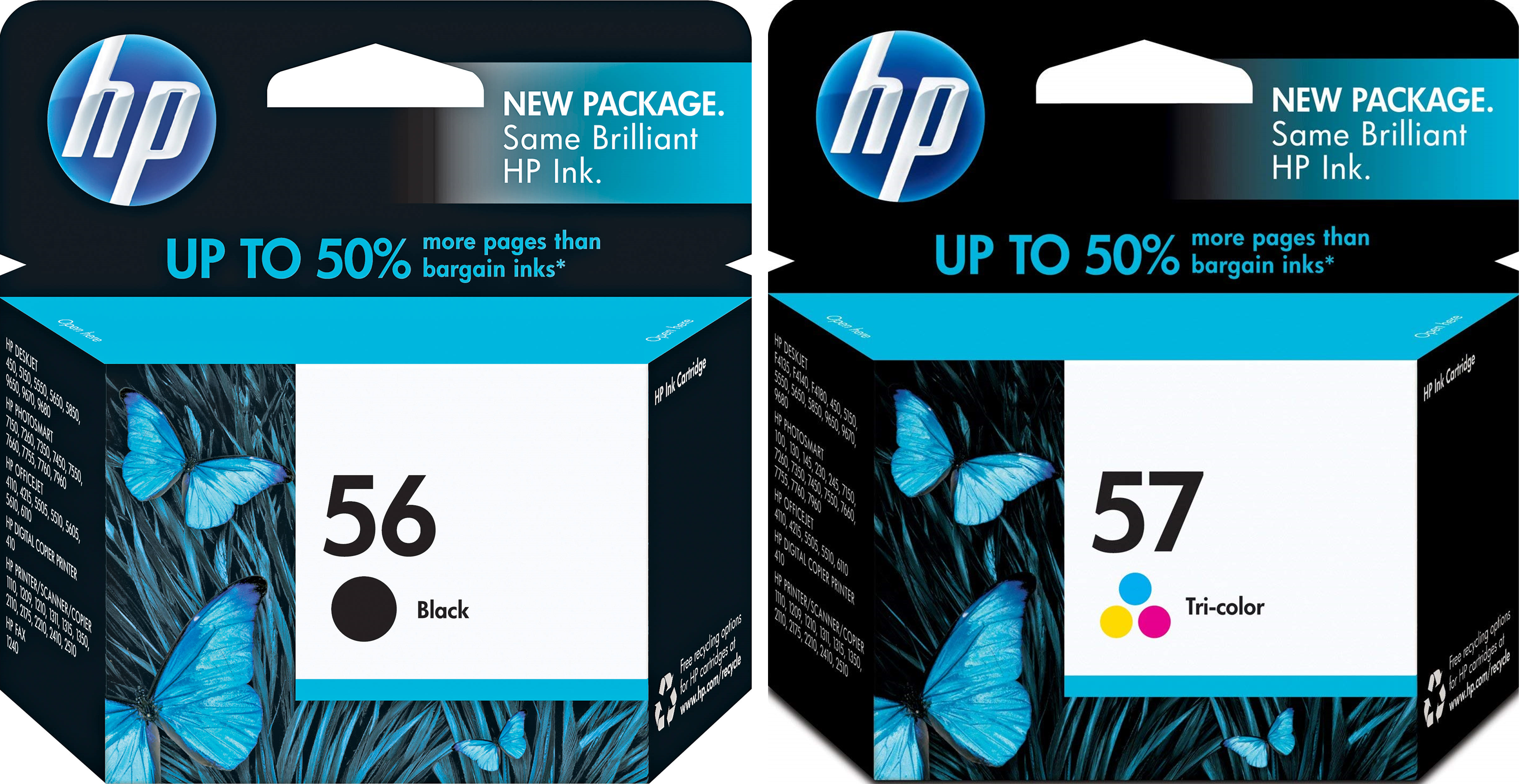 HP 56 Black and 57 Tricolor Ink Cartridges- Combo Pack | DoorStepInk