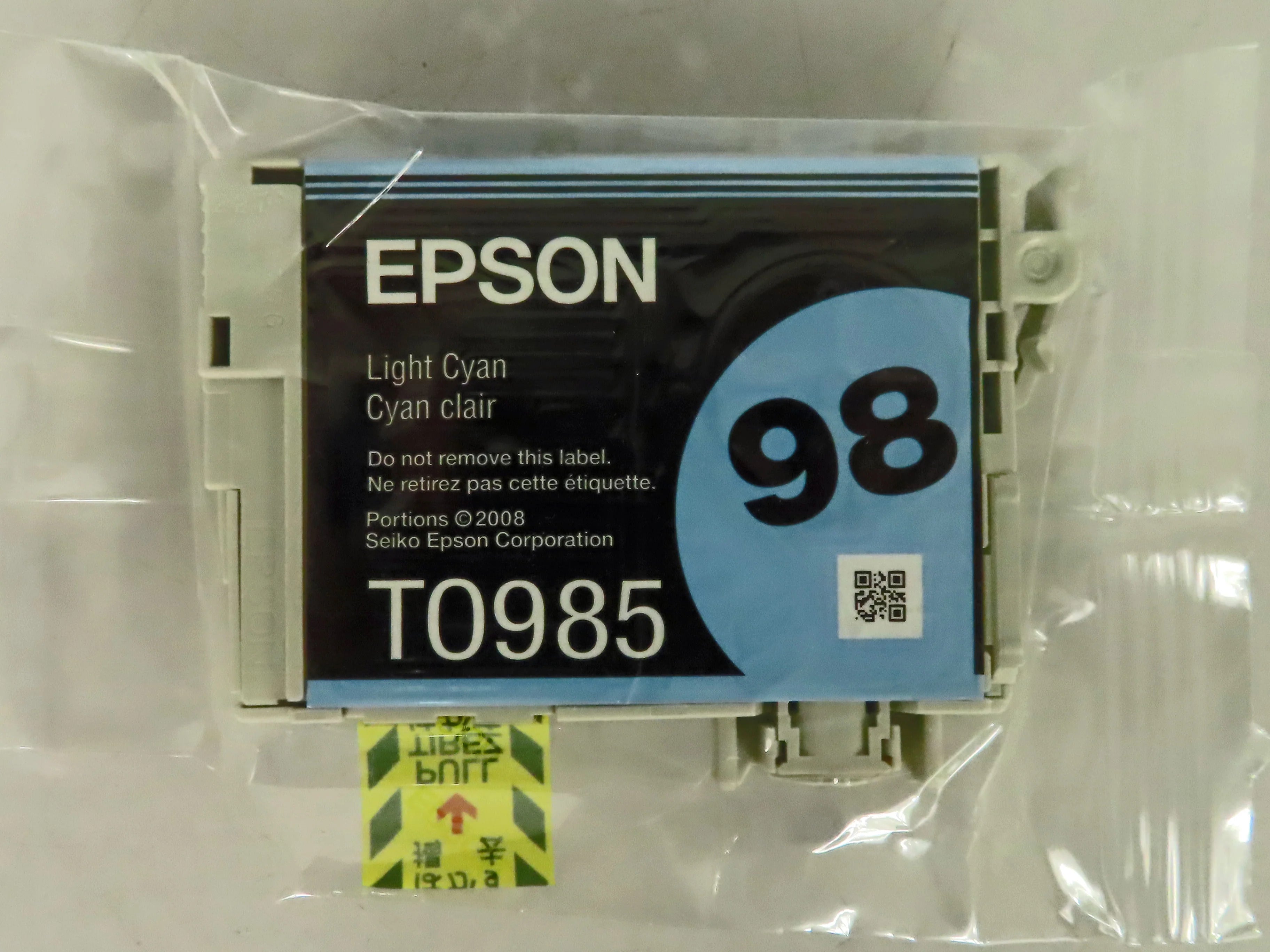 Original Epson 98 Light Cyan ( T0985 ) Ink Cartridge | DoorStepInk