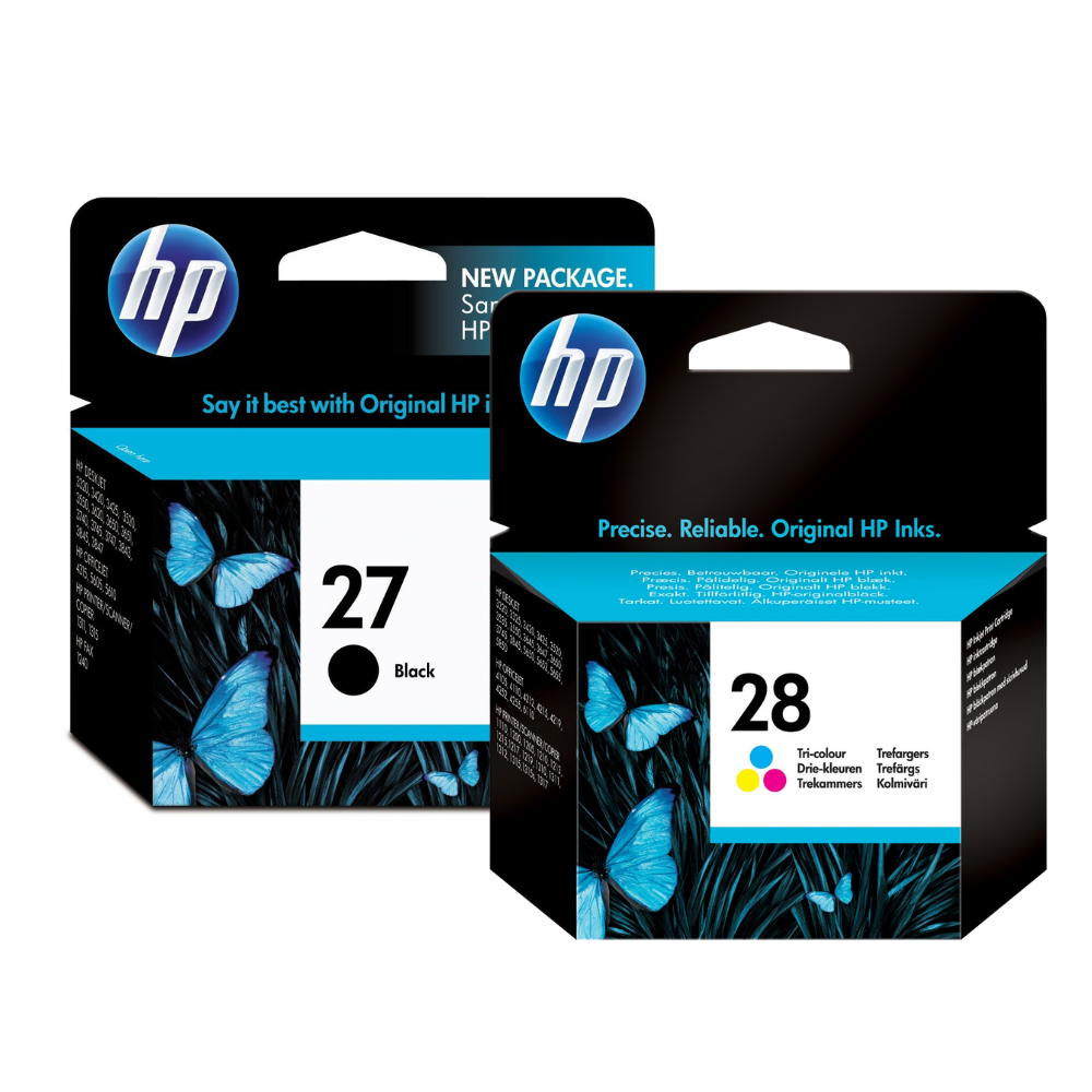 HP 27 Black & HP 28 Color Ink Cartridges | DoorStepInk